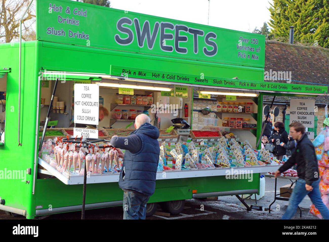 Mobile sweets stall at a function in the United Kingdom Stock Photo - Alamy