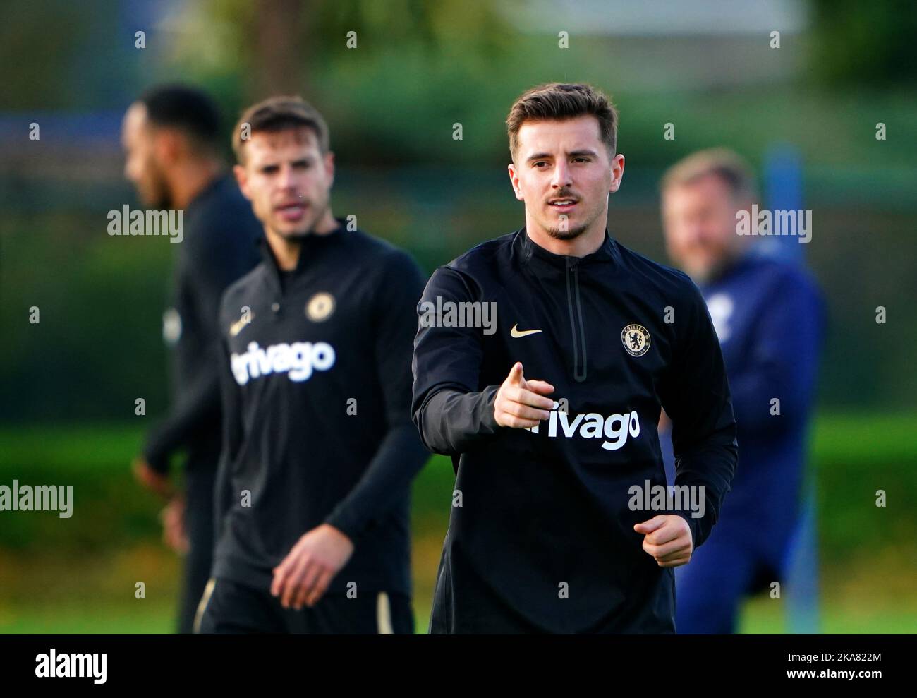 Chelsea's Mason Mount during a training session at Cobham Training ...