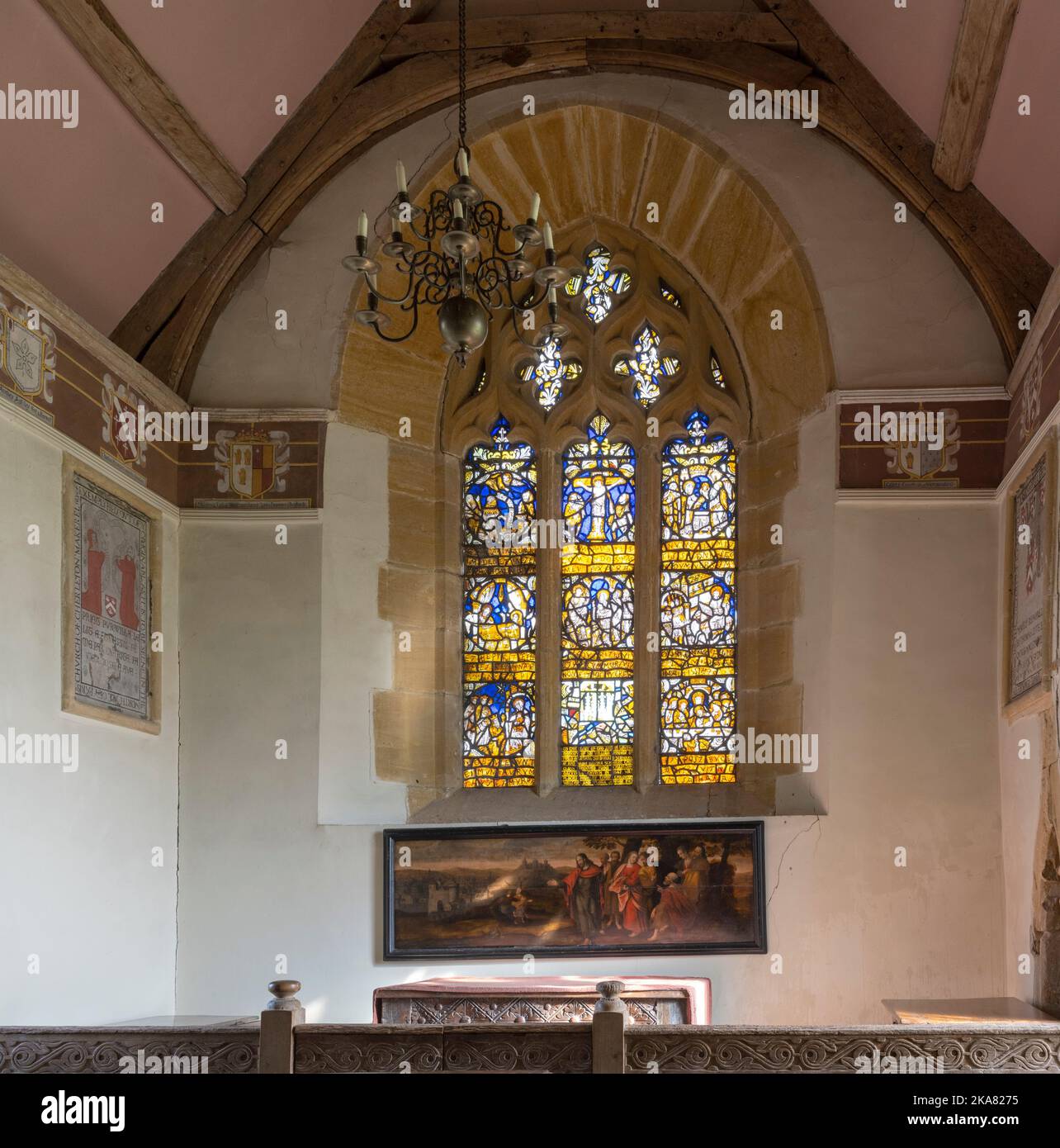 Lytes Cary Manor, Somerton, Somerset, England, UK - interior view of ...