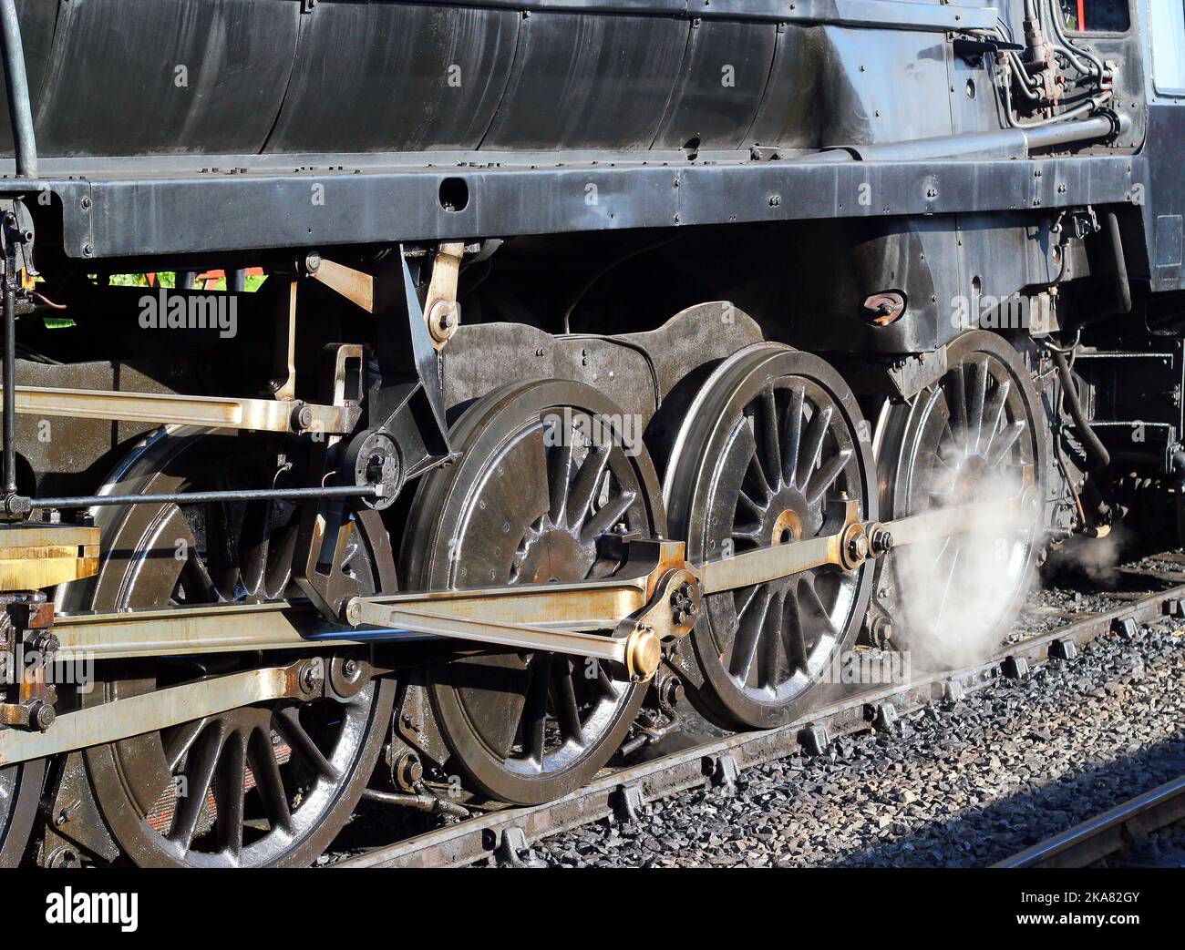 Old steam train in Sherringham, Norfolk, United Kingdom. Tourists can ...