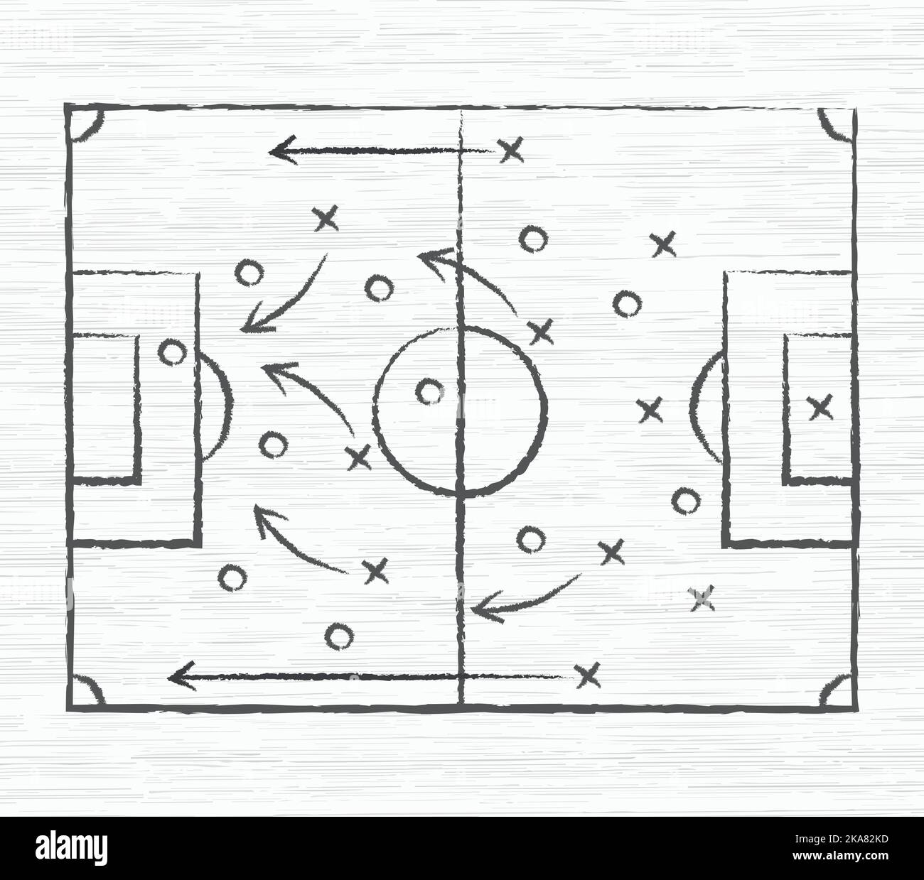 Chalkboard background with painted official football markings on white ...