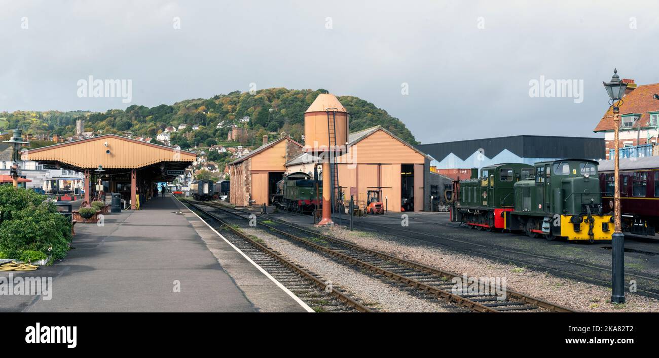 Minehead Railway station, West Somerset Preservation Railway, Minehead, Somerset, England, UK ...