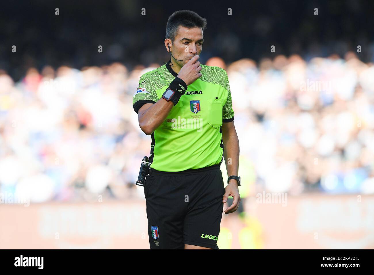 NAPLES, ITALY - OCTOBER 29: Referee Antonio Rapuano during the Serie A ...