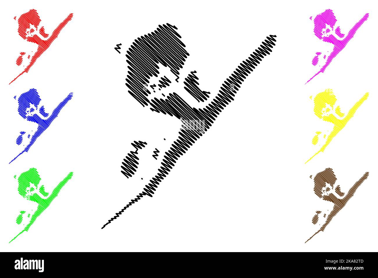 Kiwayu island (Republic of Kenya, Indian Ocean, Lamu Archipelago) map ...