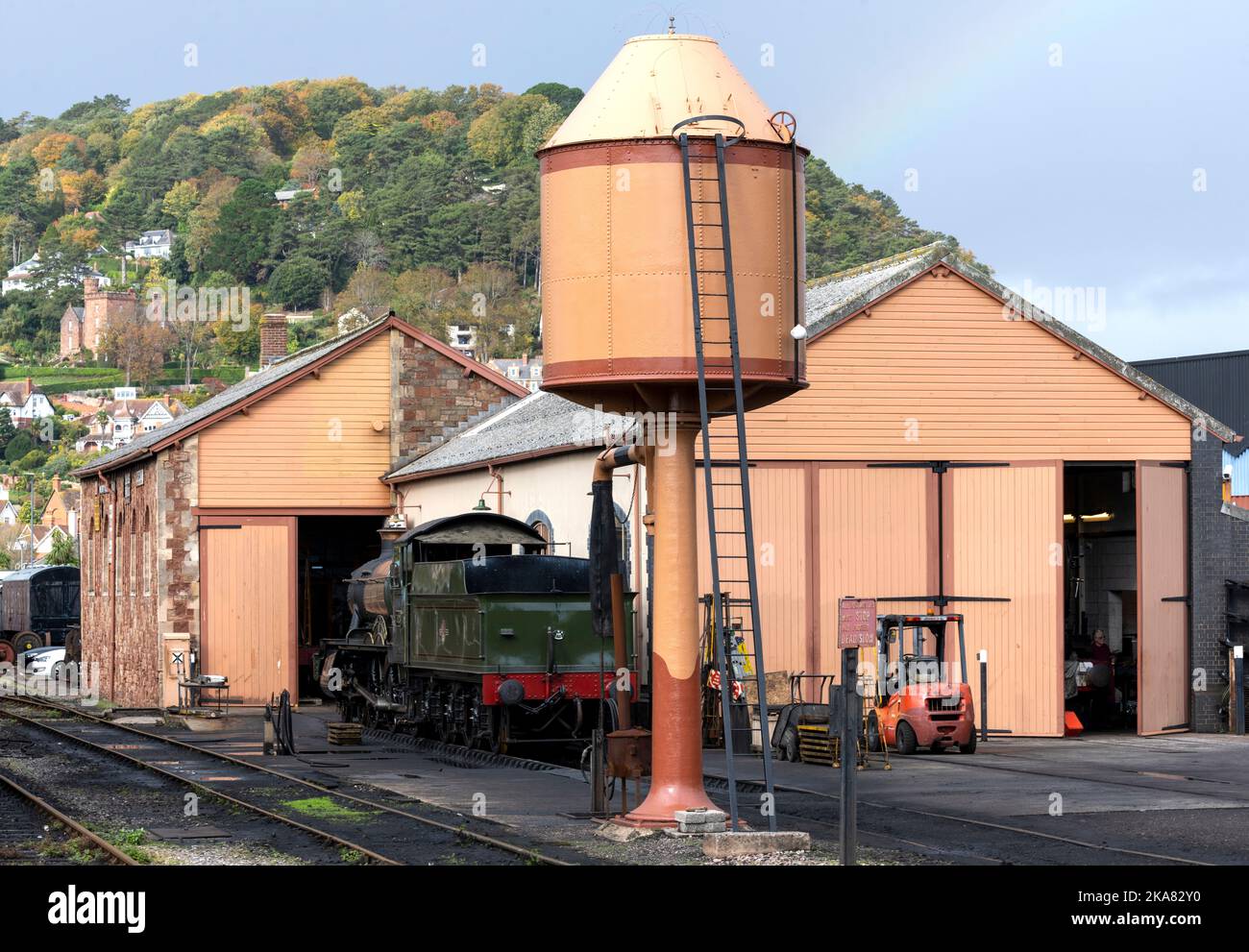 Minehead Railway station, West Somerset Preservation Railway, Minehead, Somerset, England, UK ...
