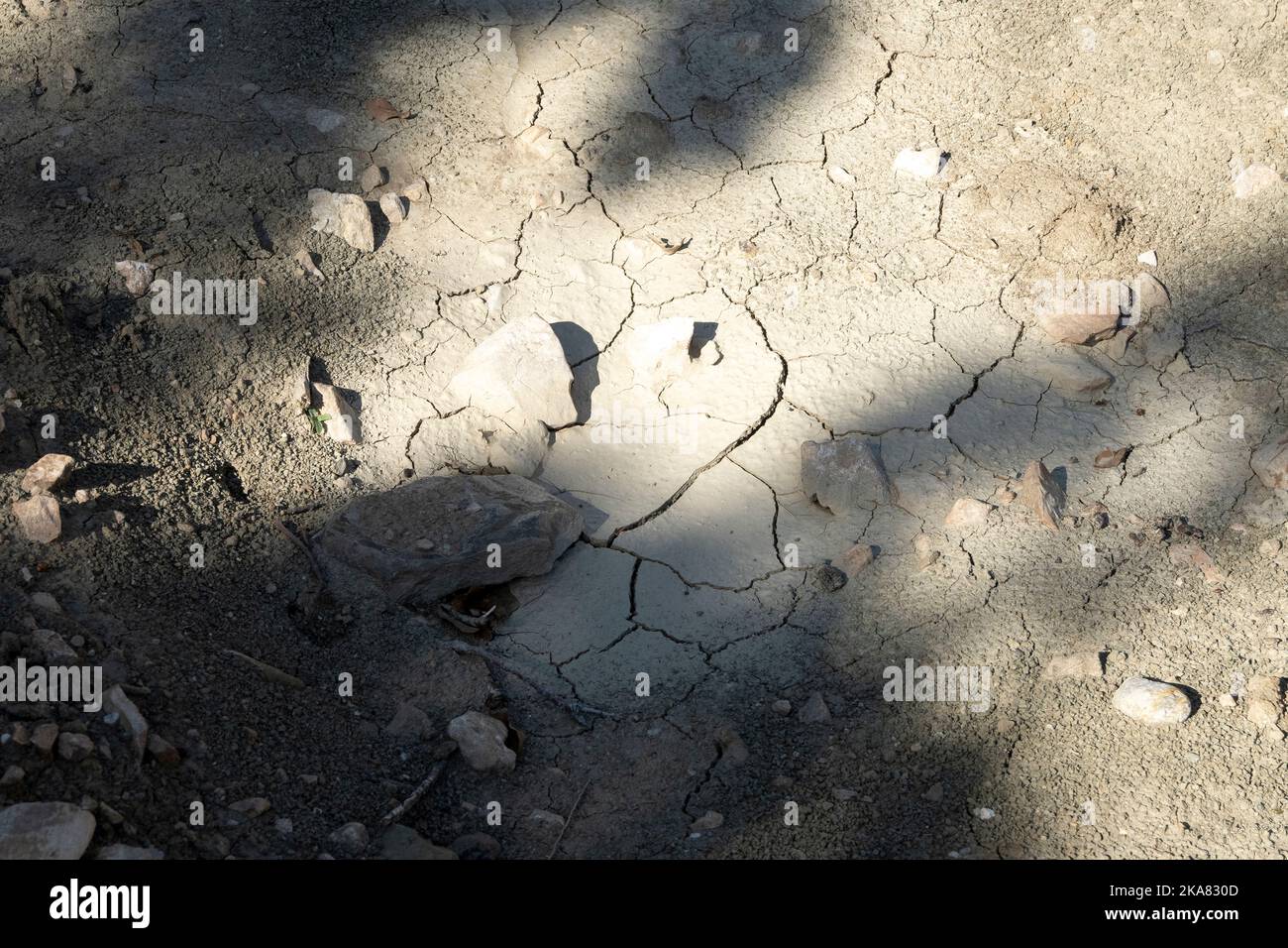 Texture dry cracked soil, background pattern of drought lack of water ...