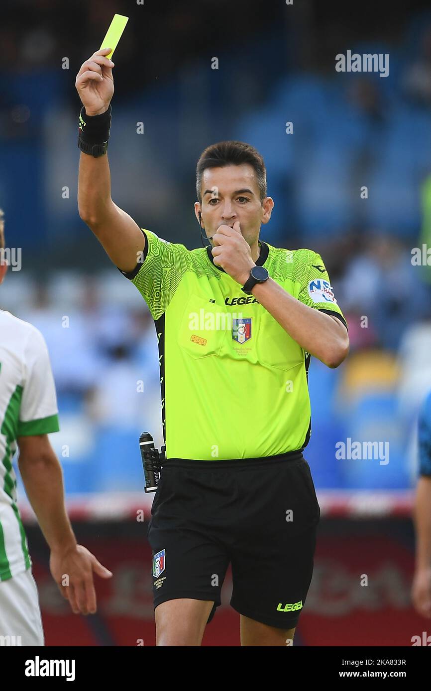 NAPLES, ITALY - OCTOBER 29: Referee Antonio Rapuano during the Serie A ...
