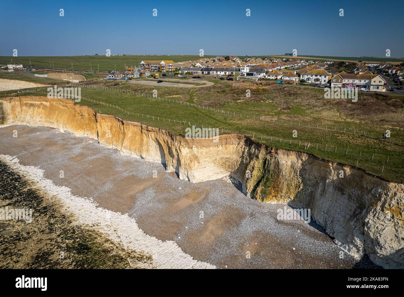 A beautiful shot of Saltdean chalk cliffs in Brighton Stock Photo - Alamy