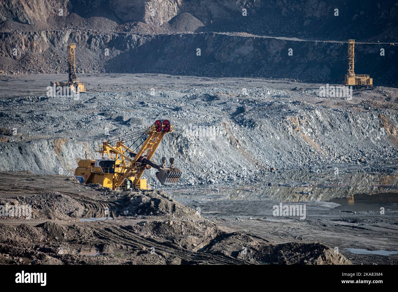 Almalyk, Uzbekistan. 01st Nov, 2022. Machines running at the Almalyk ...