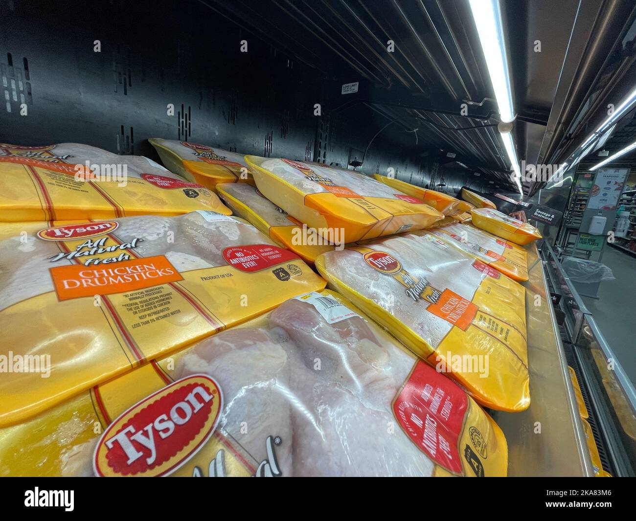 Columbia County, Ga USA - 04 22 22: Walmart retail store interior raw ...