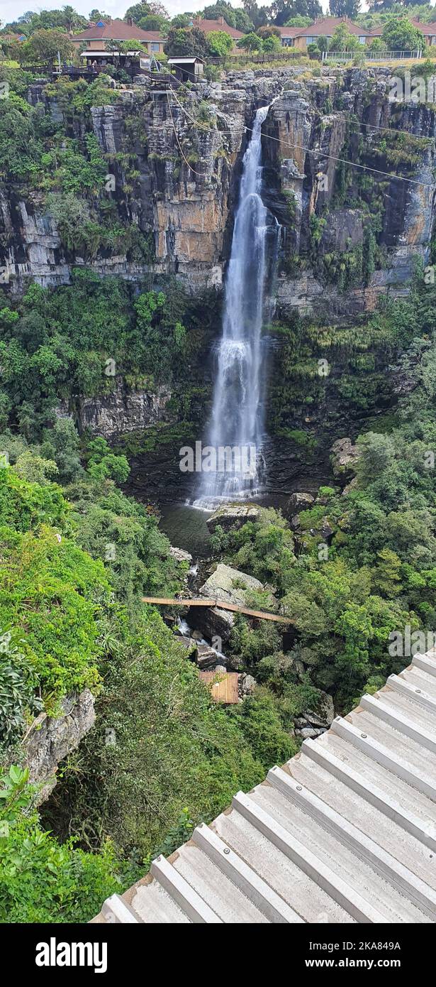 A vertical shot of waterfalls in South Africa Stock Photo - Alamy