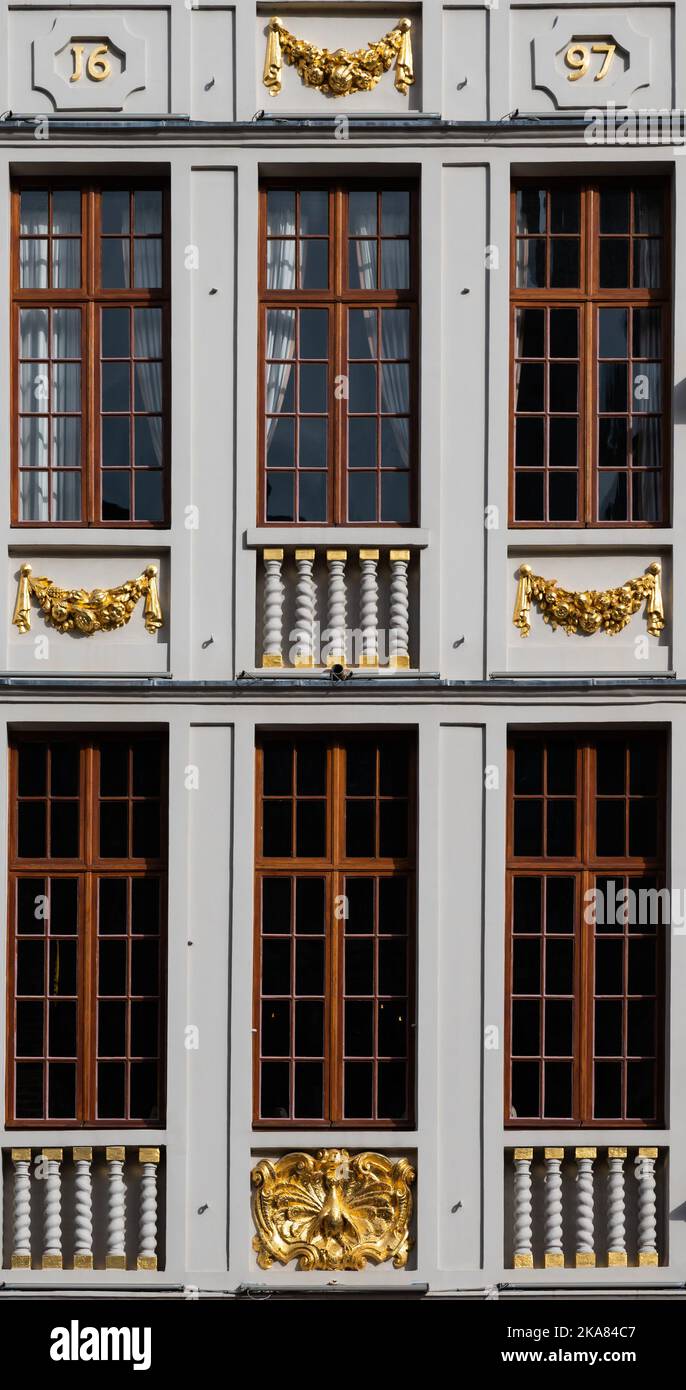 Brussels Old Town, Belgium - 10 28 2022 - Ornamented and gold plated ...