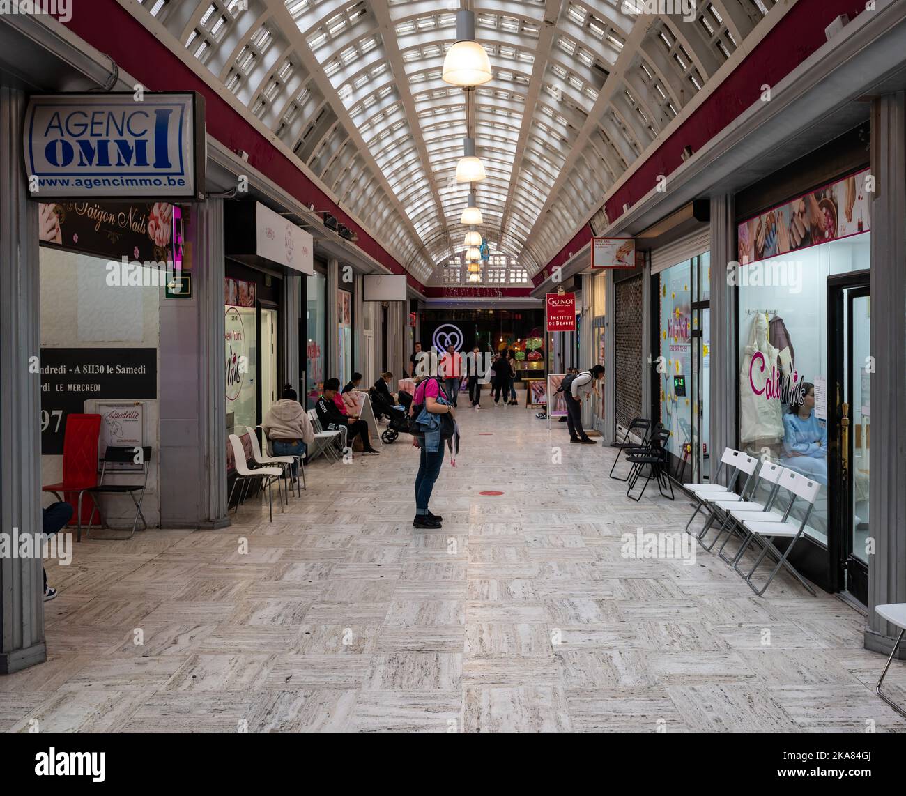Brussels Old Town, Belgium - 10 28 2022 - Art deco interior design with ...