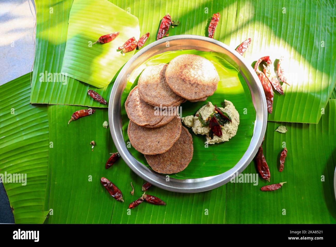 south indian famous breakfast raagi Stock Photo - Alamy