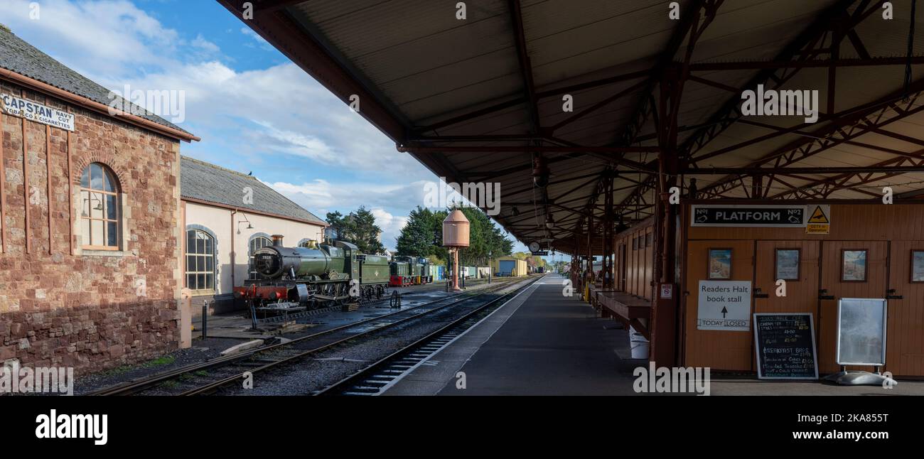 Minehead Railway station, West Somerset Preservation Railway, Minehead, Somerset, England, UK ...