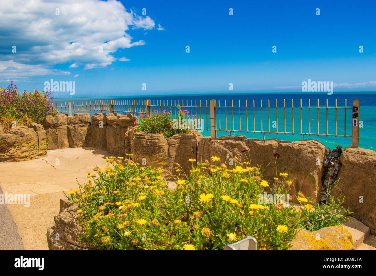 View of Ramsgate East Cliff Promenade and Beach and Winterstoke Gardens ...