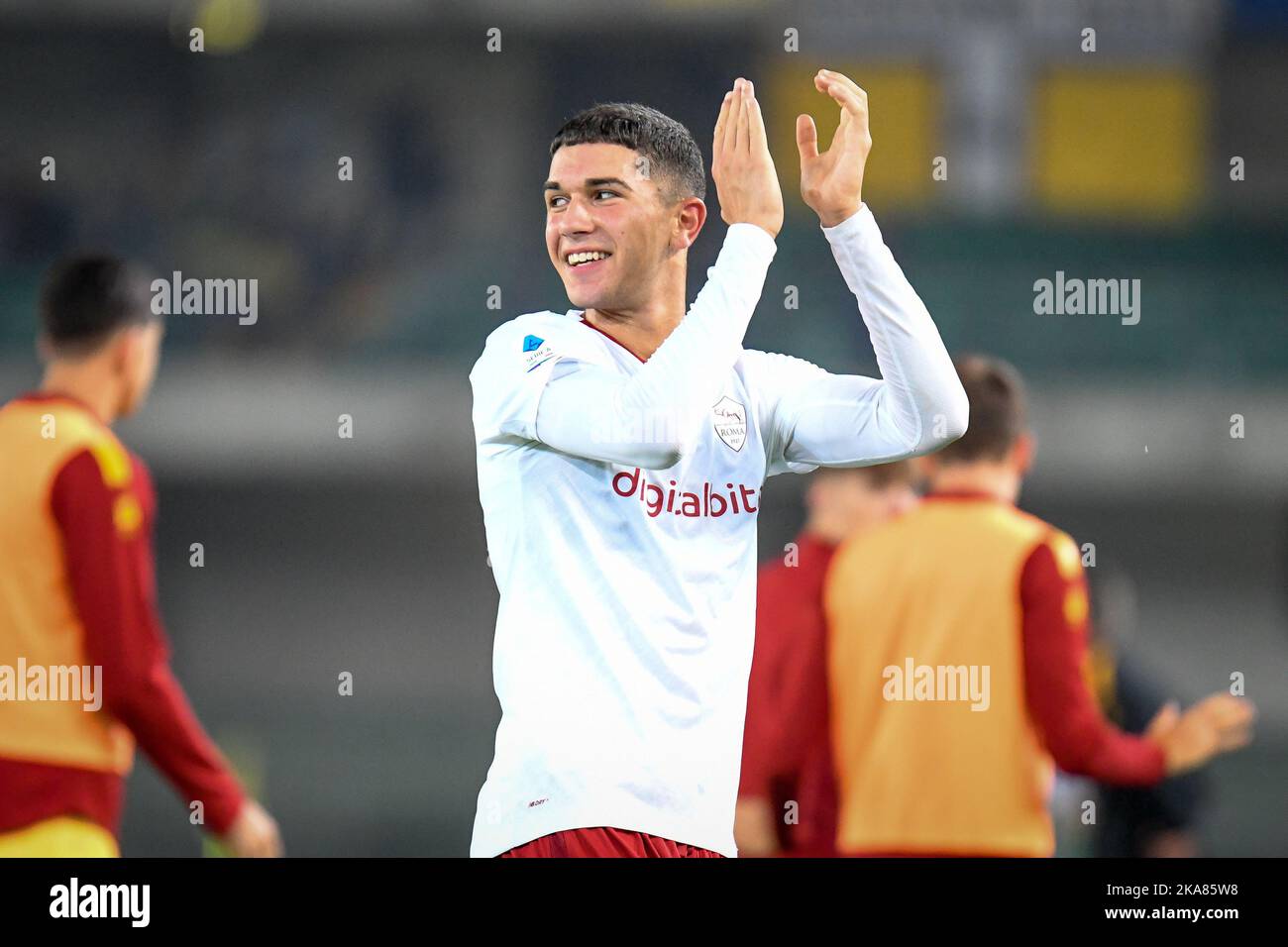 Verona, Italy. 31st Oct, 2022. Roma's Cristian Volpato portrait during ...
