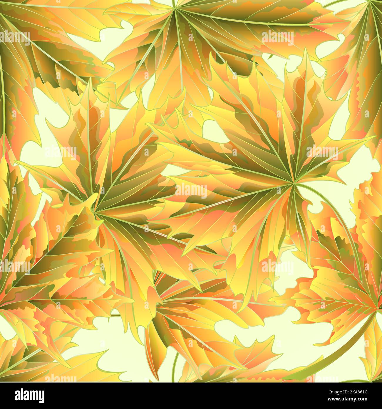 Seamless texture Autumn maple leaves natural background vintage vector ...