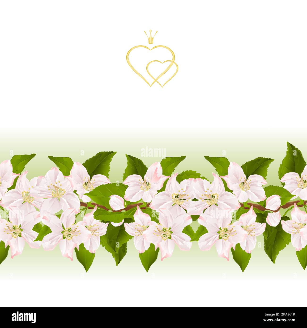 Spring blooming twig in Stock Vector Images - Alamy