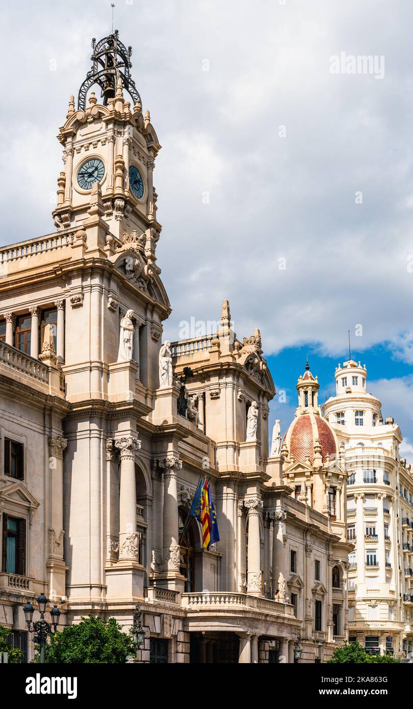 Town Hall of Valencia, Spain, Europe Stock Photo - Alamy