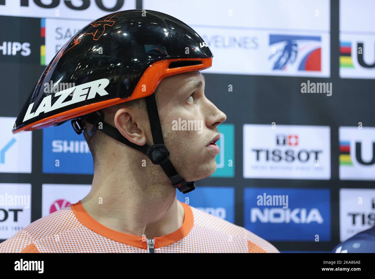 Harrie Lavreysen from The Netherlands at the 2022 UCI Track Cycling ...