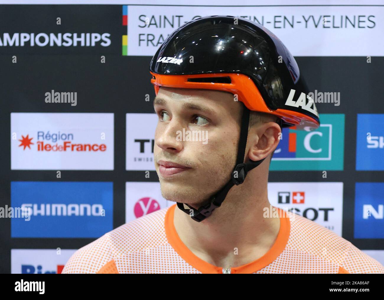 Harrie Lavreysen from The Netherlands at the 2022 UCI Track Cycling ...