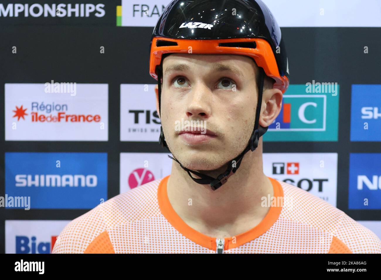 Harrie Lavreysen from The Netherlands at the 2022 UCI Track Cycling ...