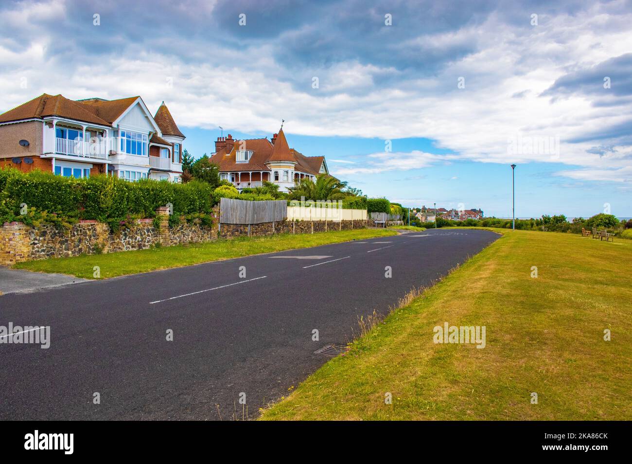 View of Cliff Parade of Broadstairs.Broadstairs is a coastal town on ...