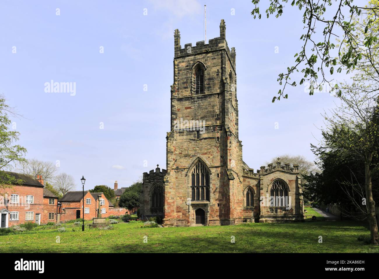 St Helens church, Ashby de la Zouch town, Leicestershire, England; UK ...