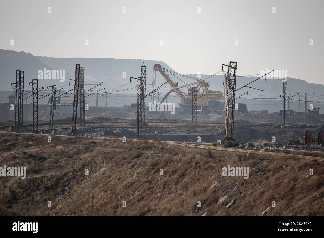 Almalyk, Uzbekistan. 01st Nov, 2022. Machines running at the Almalyk ...