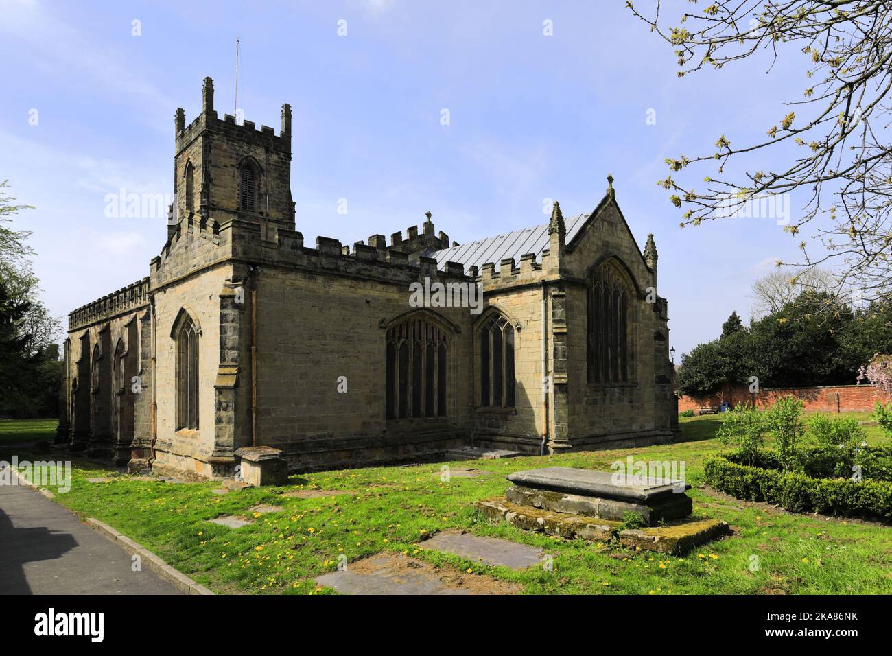 St Helens church, Ashby de la Zouch town, Leicestershire, England; UK ...