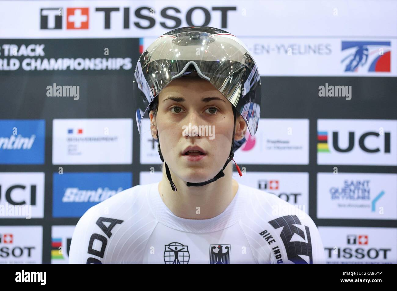 Pauline Grabosch from Germany at the 2022 UCI Track Cycling World ...
