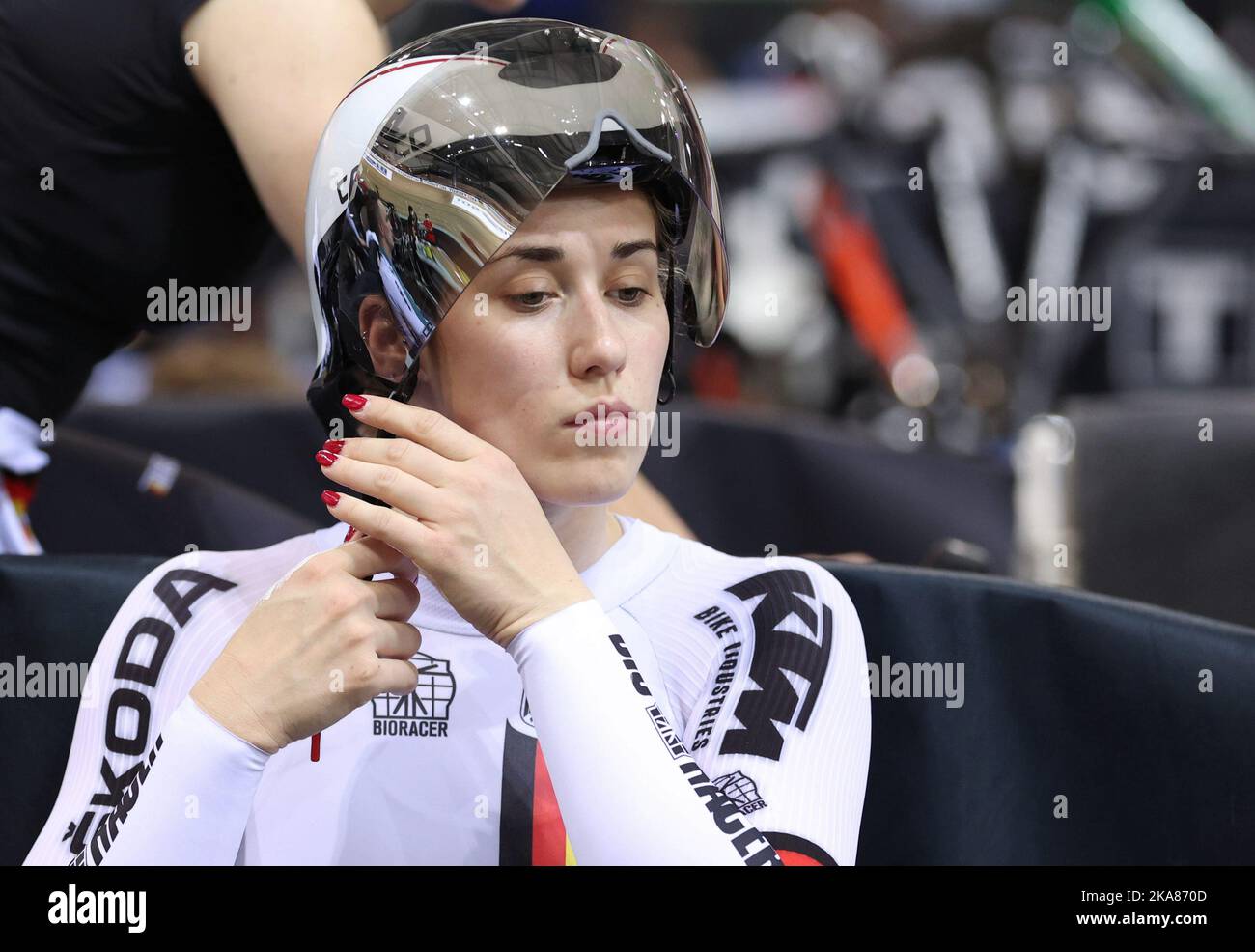 Pauline Grabosch from Germany at the 2022 UCI Track Cycling World ...