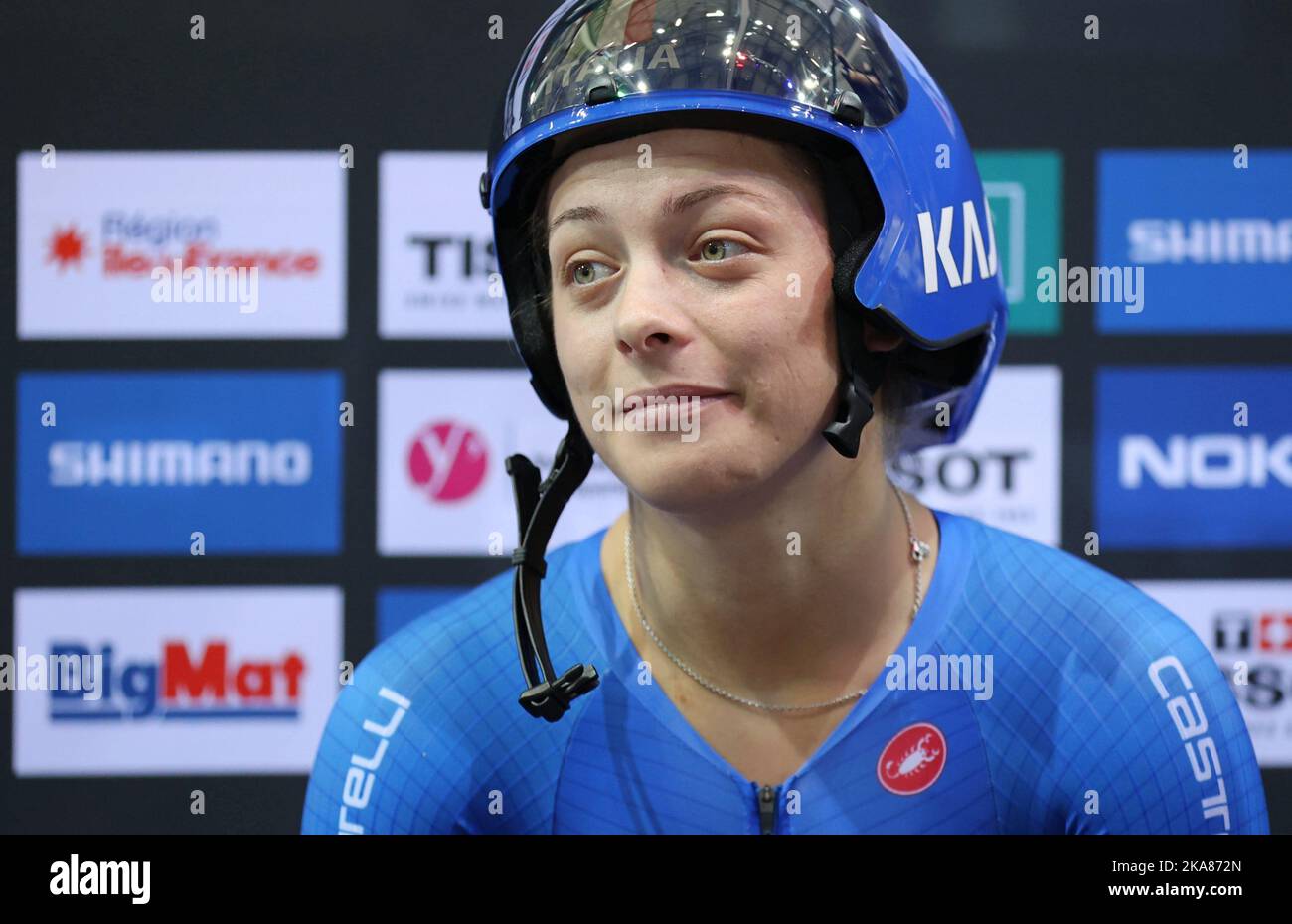 Miriam Vece from Italy at the 2022 UCI Track Cycling World ...