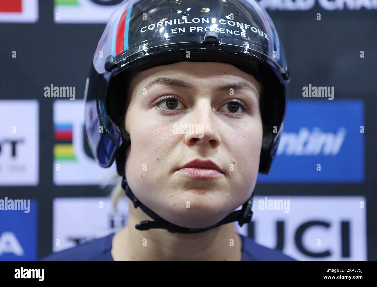 Mathilde Gros from France at the 2022 UCI Track Cycling World ...