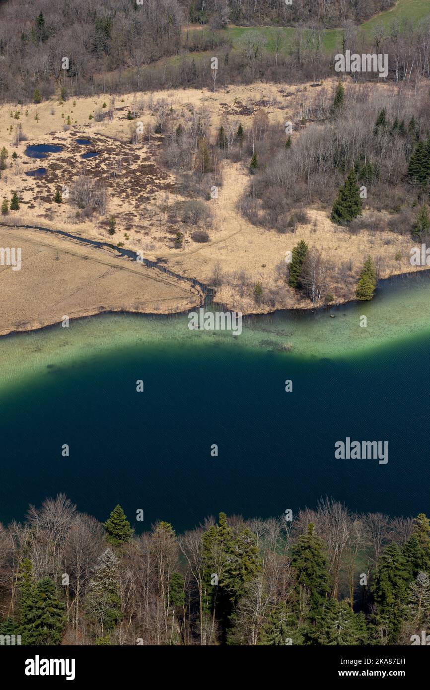 An aerial view of the lagoon and coastal ecosystems Stock Photo - Alamy