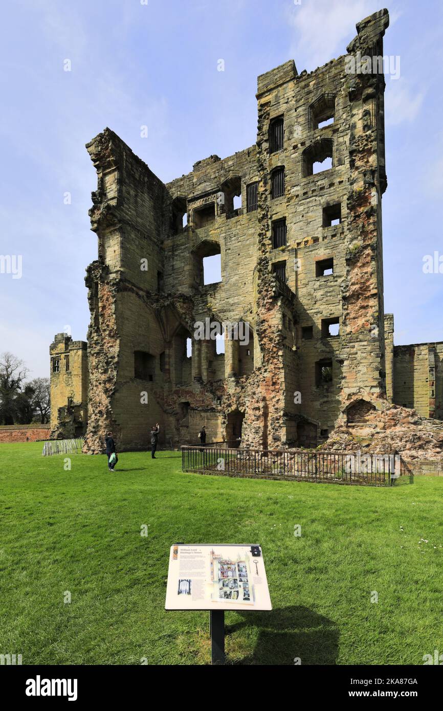 The ruins of Ashby de la Zouch Castle, Ashby de la Zouch town ...