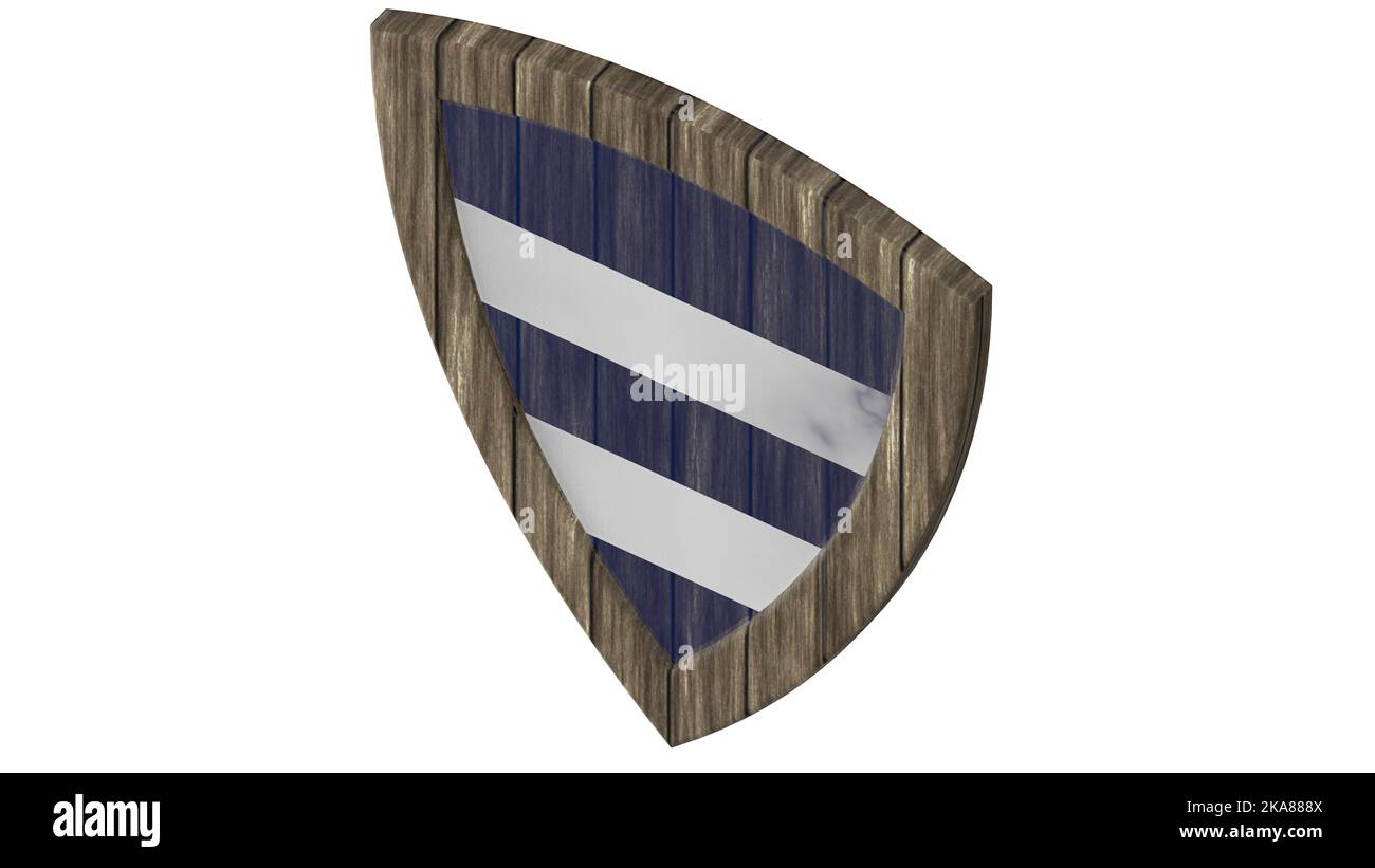 shield wood medieval 3d render illustration Stock Photo - Alamy