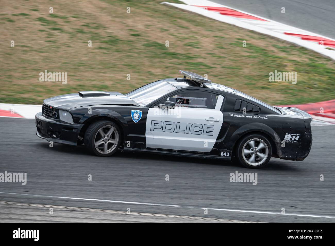 Ford Mustang drifting on the race track Stock Photo - Alamy