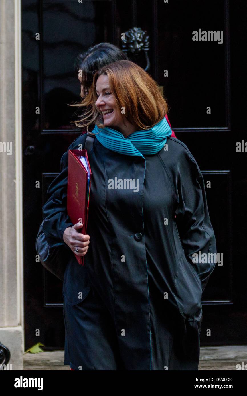 Downing Street, London, UK. 1st November 2022. Gillian Keegan ...