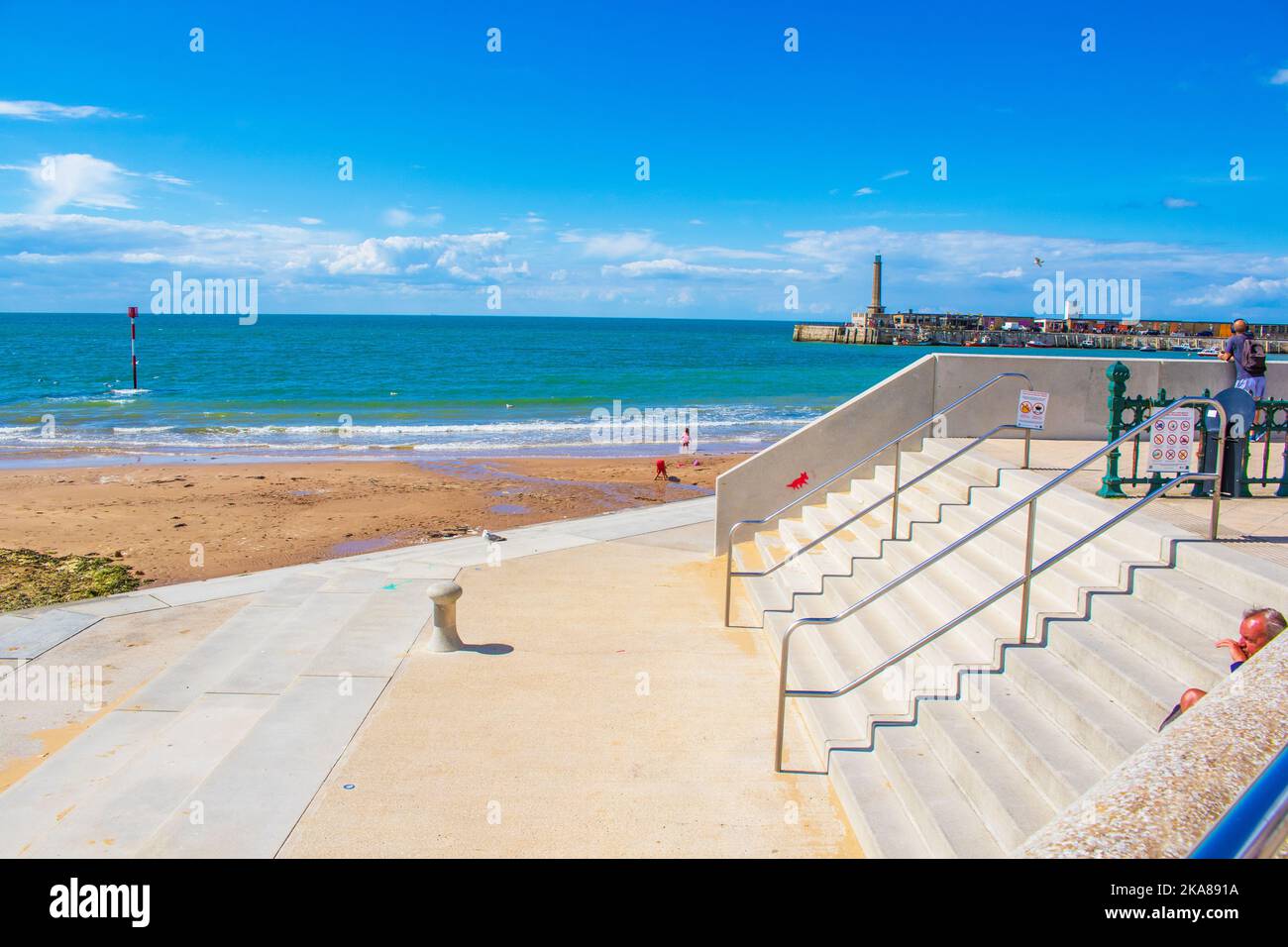 Sand beach with a tidal swimming pool, old-school rides & arcades, plus ...
