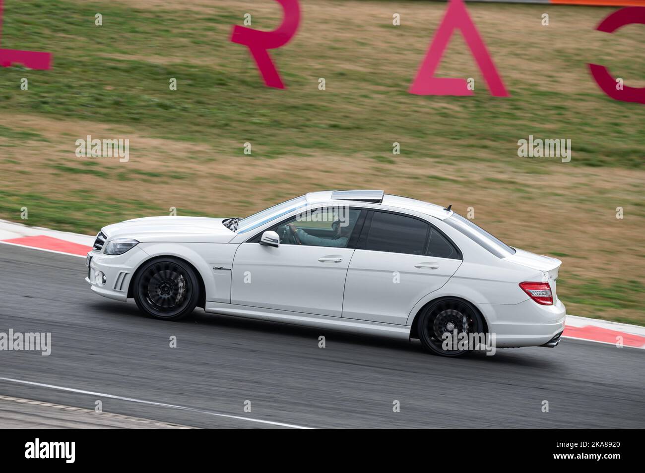 Mercedes Benz AMG C63 on the race track Stock Photo - Alamy