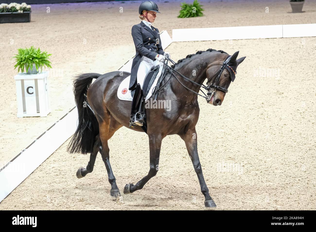 France, Lyon, 2022-10-28. The German rider Jessica Von Bredow Werndl ...