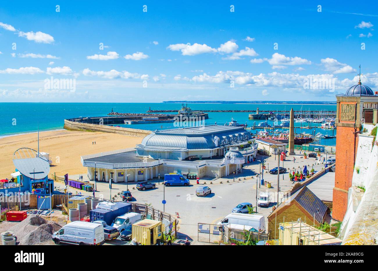 Ramsgate waterfront with Main Sands ,Royal Marina ,East Pier of ...