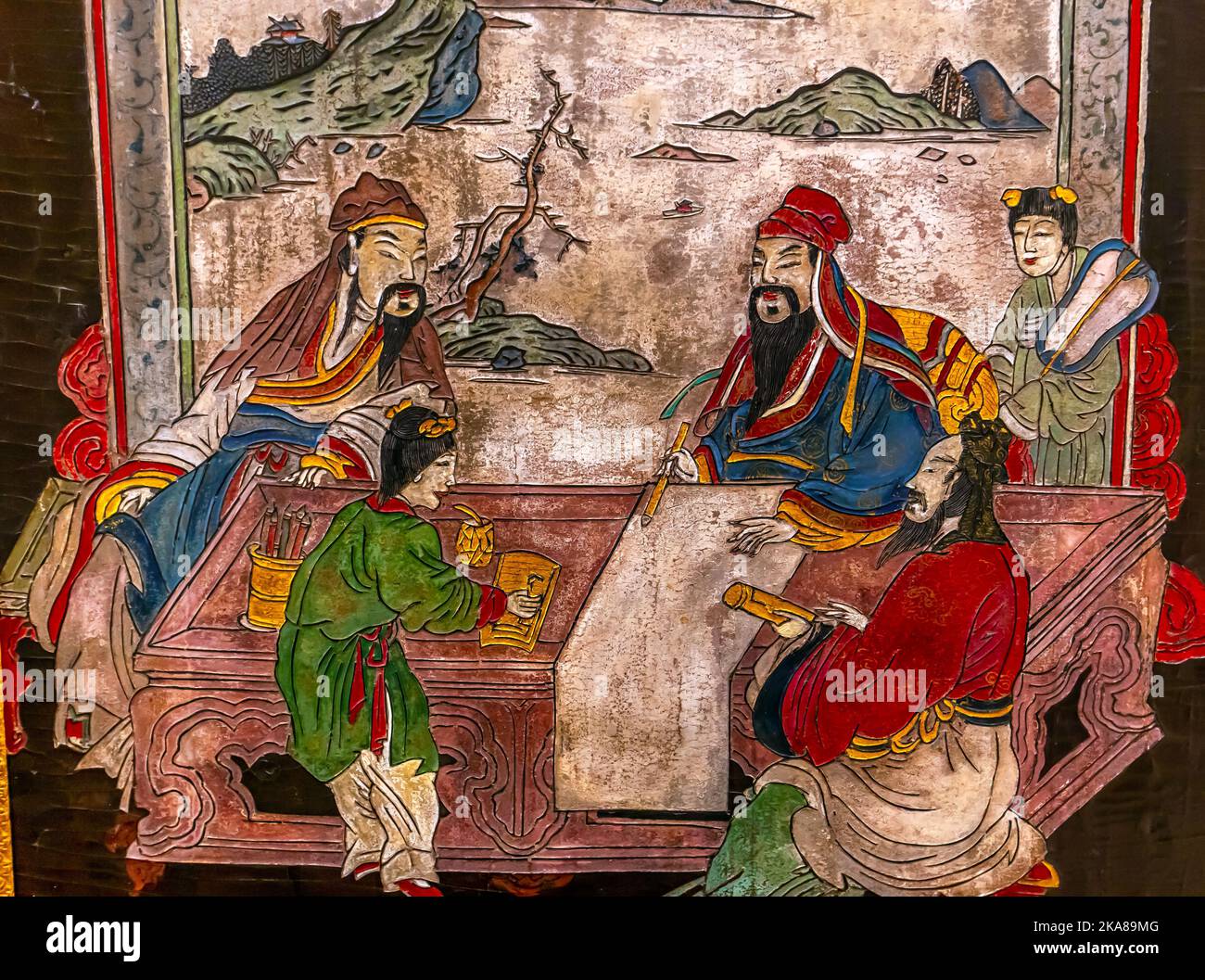 PARIS, FRANCE, OCTOBER 20, 2022 : decors of National Library, Richelieu ...