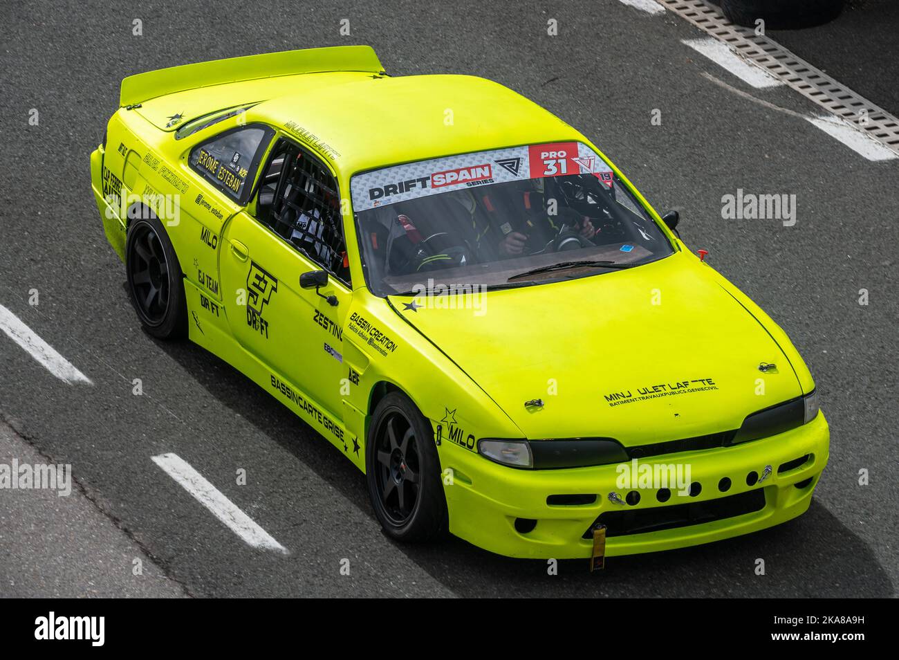 Nissan Silvia S14 drifting on the racing circuit Stock Photo - Alamy