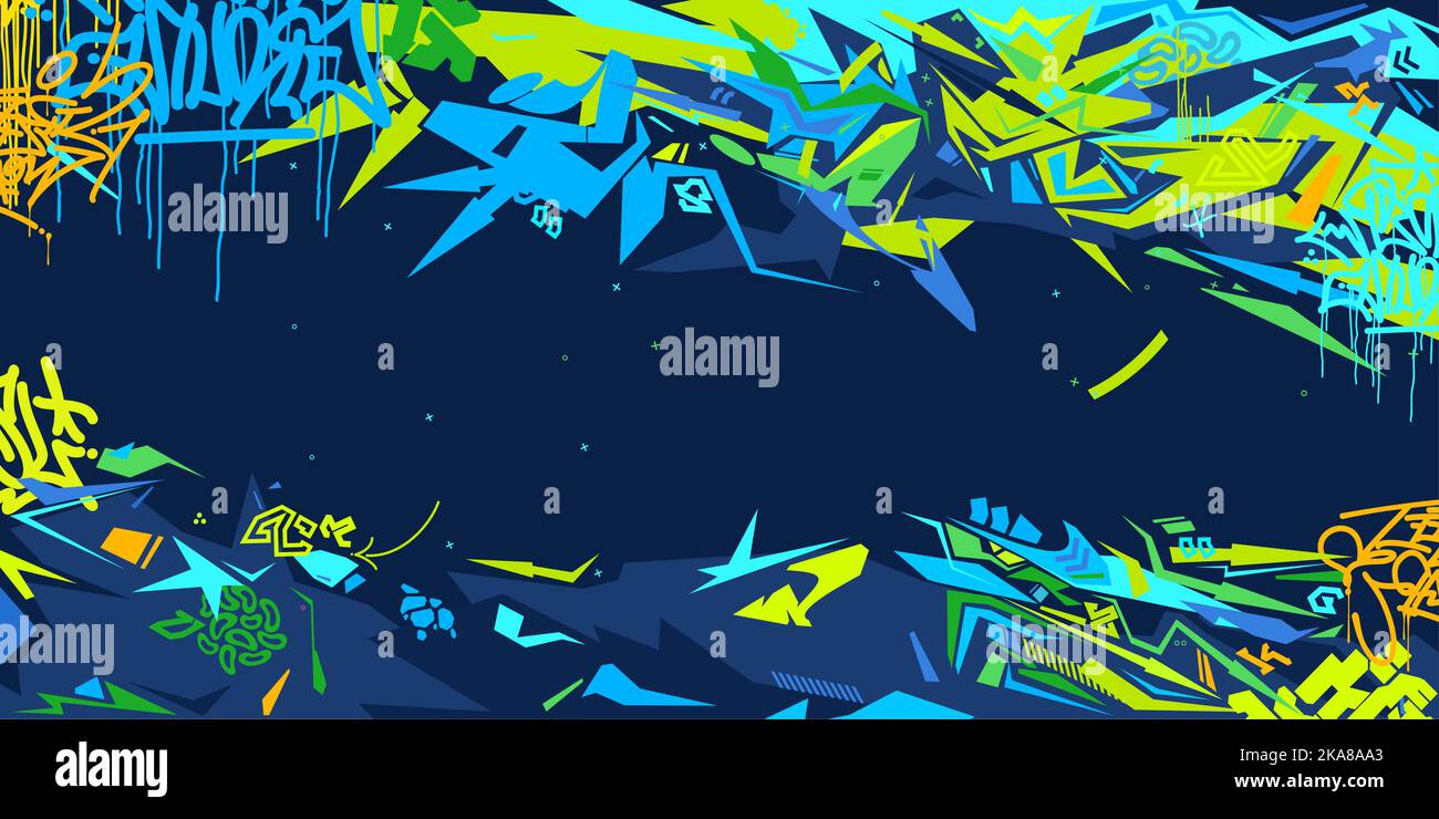 Cool Colorful Abstract Urban Street Art Graffiti Style Vector ...