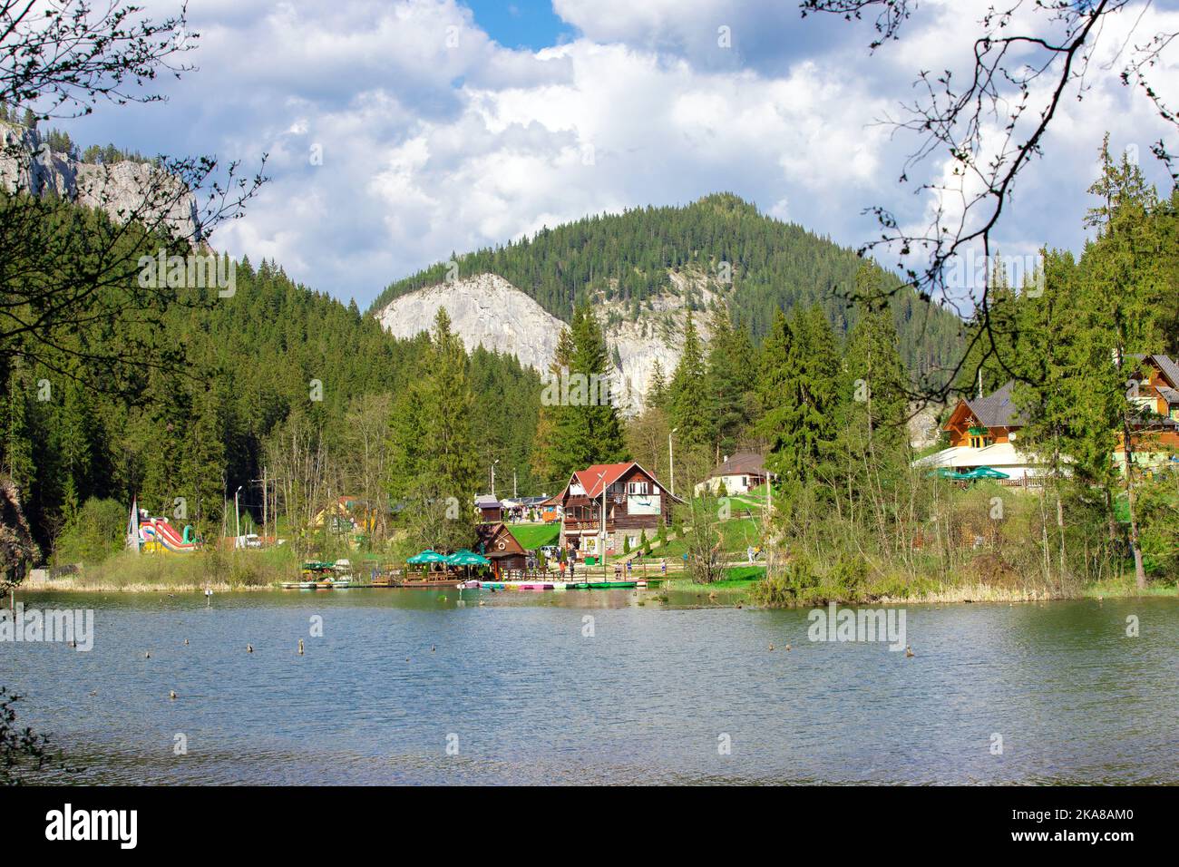 It is a natural dam lake formed by the collapse of a slope due to an ...