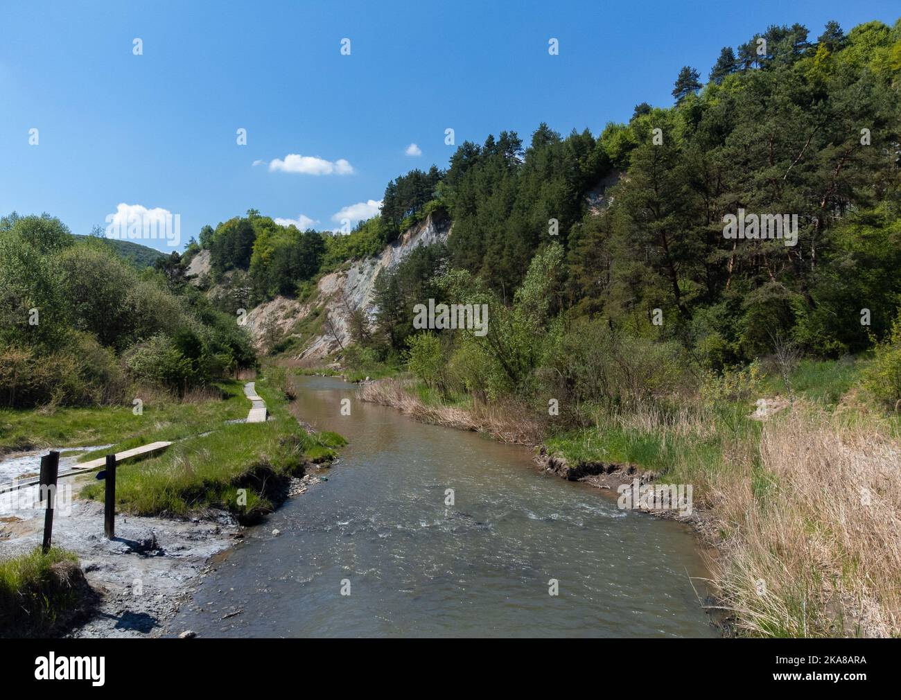 Landscape from the salt canyon from Praid resort - Romania, summer ...