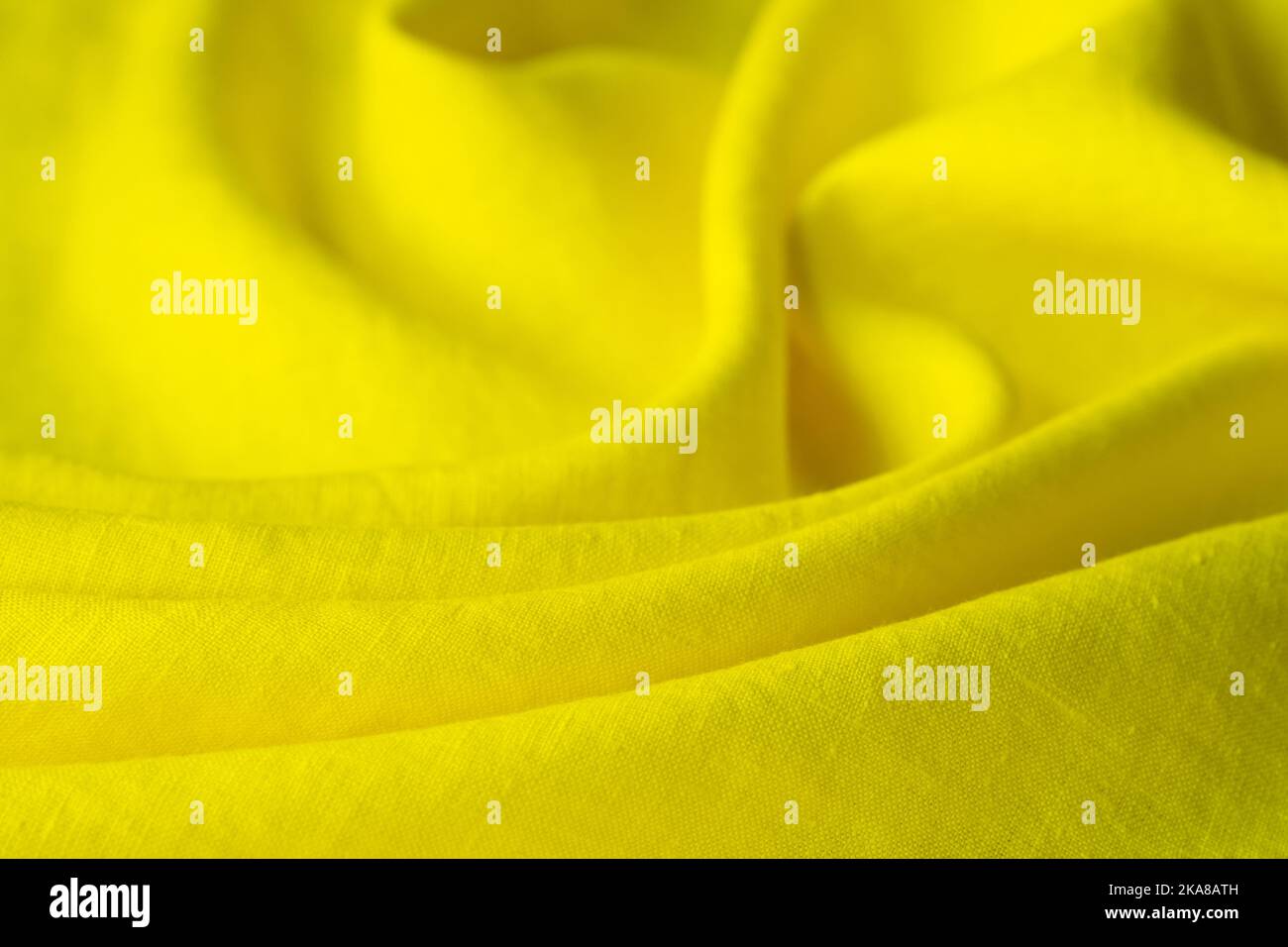 Wrinkled linen cloth folded napkins. Linen fabric texture. Concept of ...